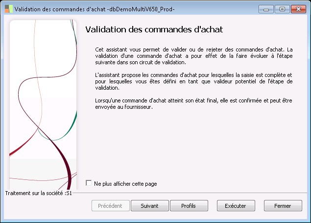 Validation des commandes d'achat